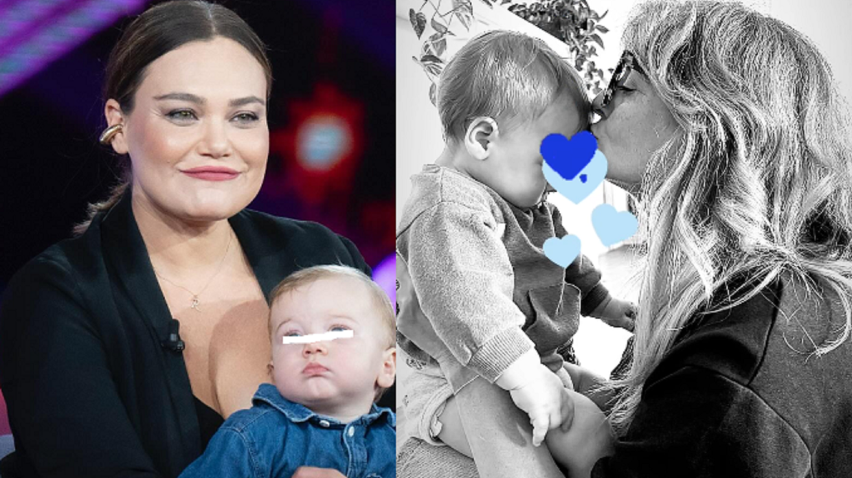 Romina Carrisi, l'amore della famiglia per Axel Lupo: coccole anche ...